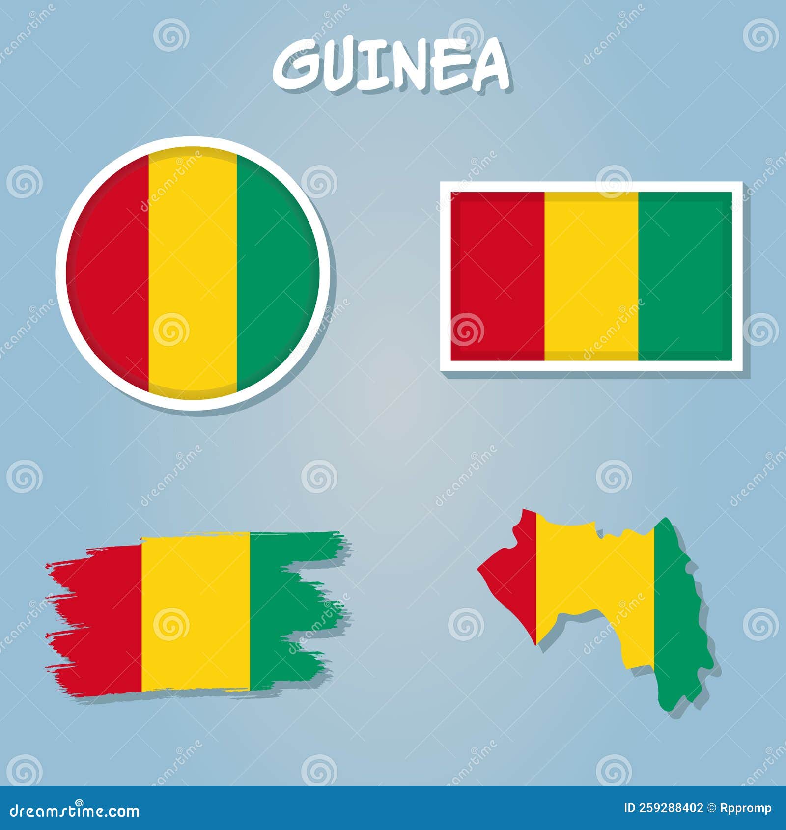Guinea National Flag Map Design, Illustration of Guinea Country Flag ...
