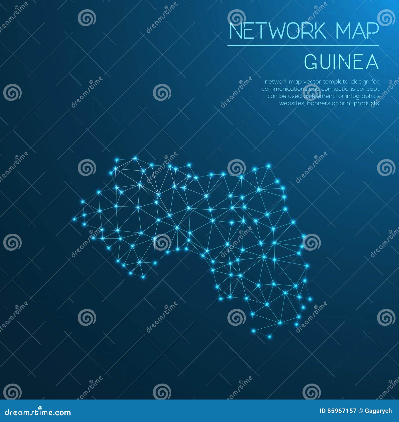 Guinea network map. stock vector. Illustration of light - 85967157