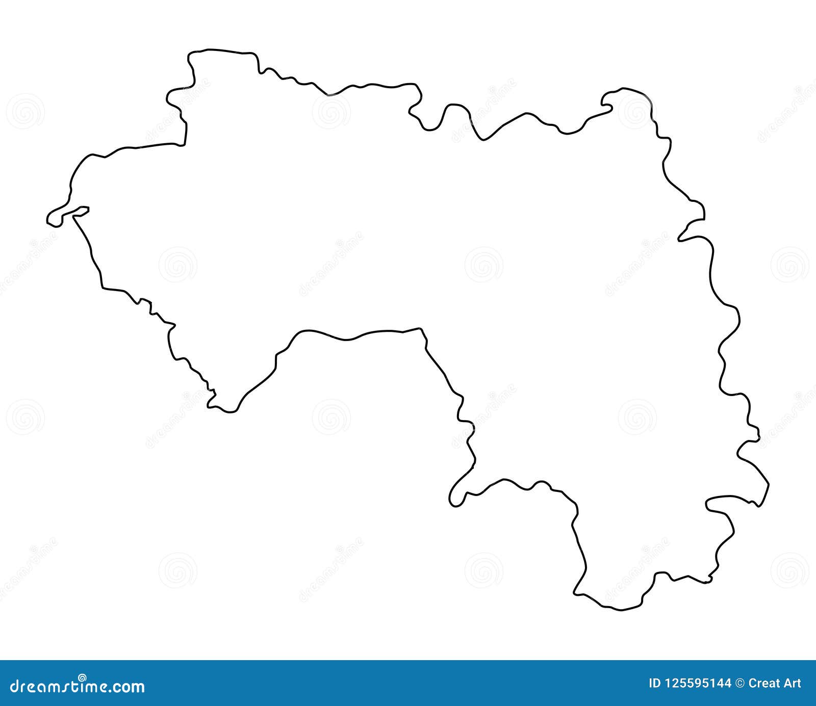 Guinea Outline Map Stock Photography | CartoonDealer.com #4591946