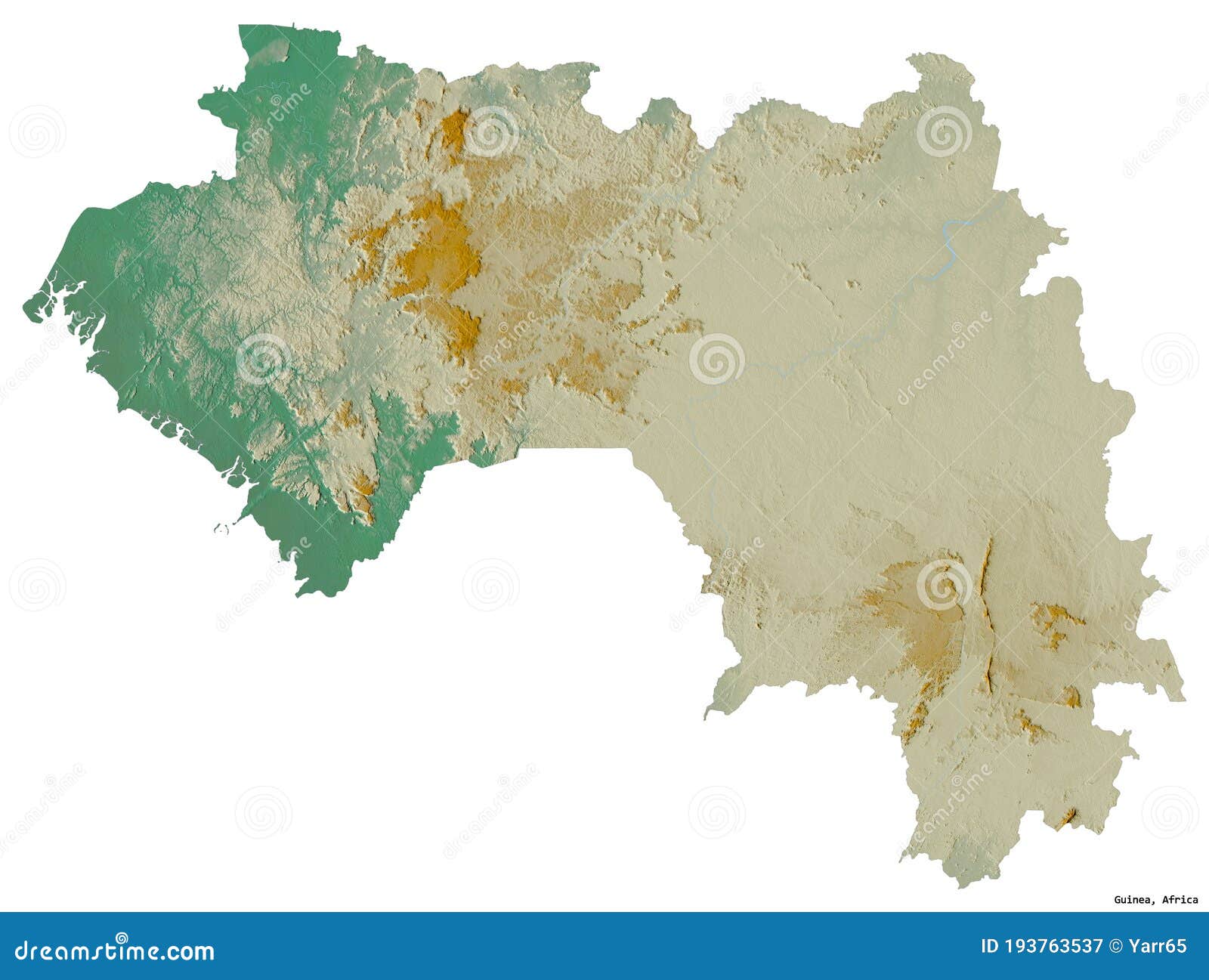 Guinea on white. Relief stock illustration. Illustration of guinea ...