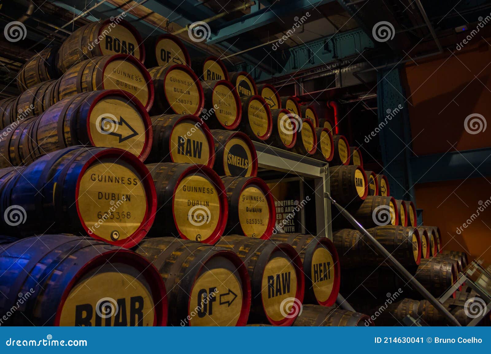 Guinness Barrels editorial photo. Image of storehouse - 214630041