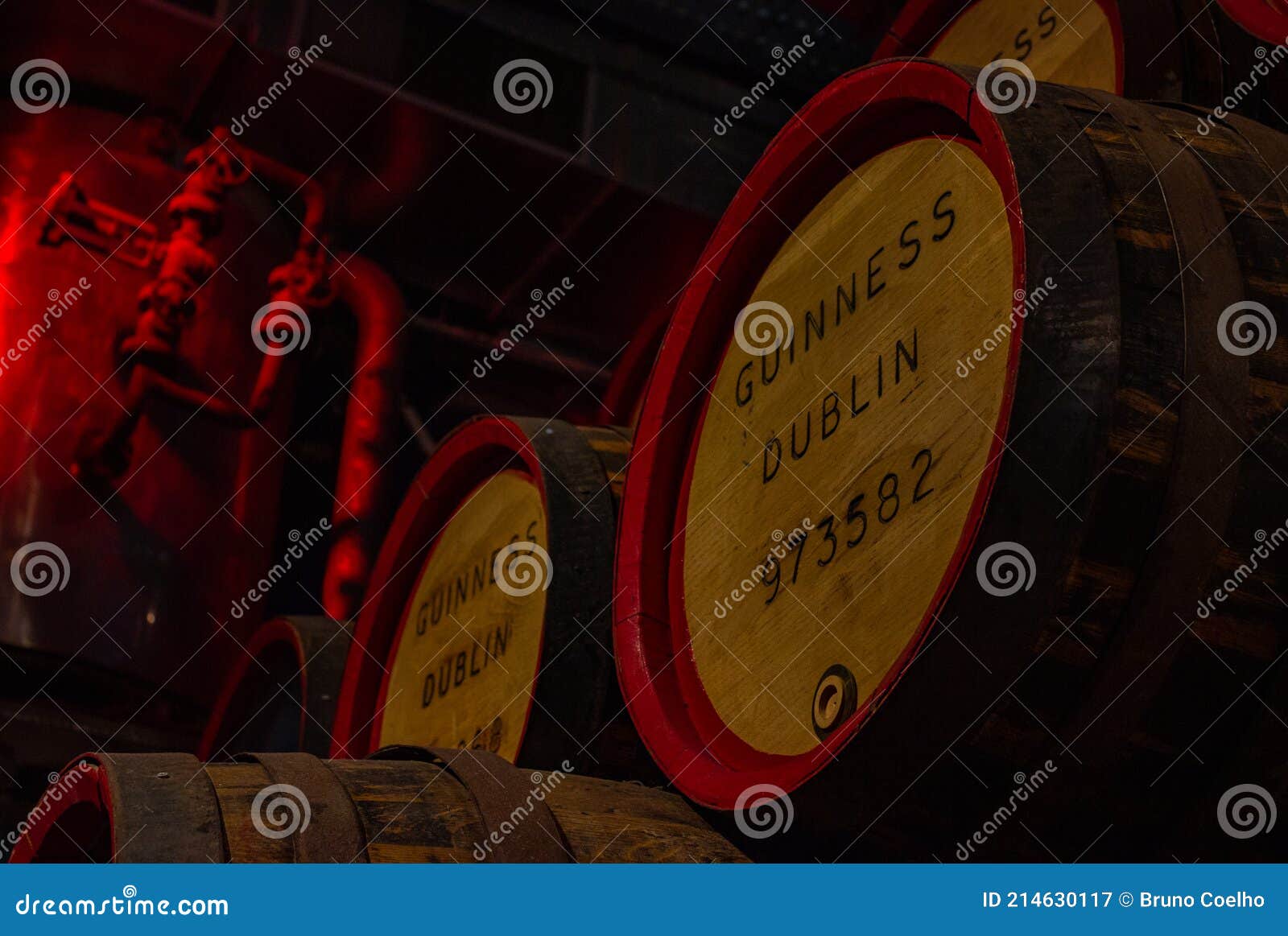 Guinness Barrels editorial photography. Image of indoor - 214630117