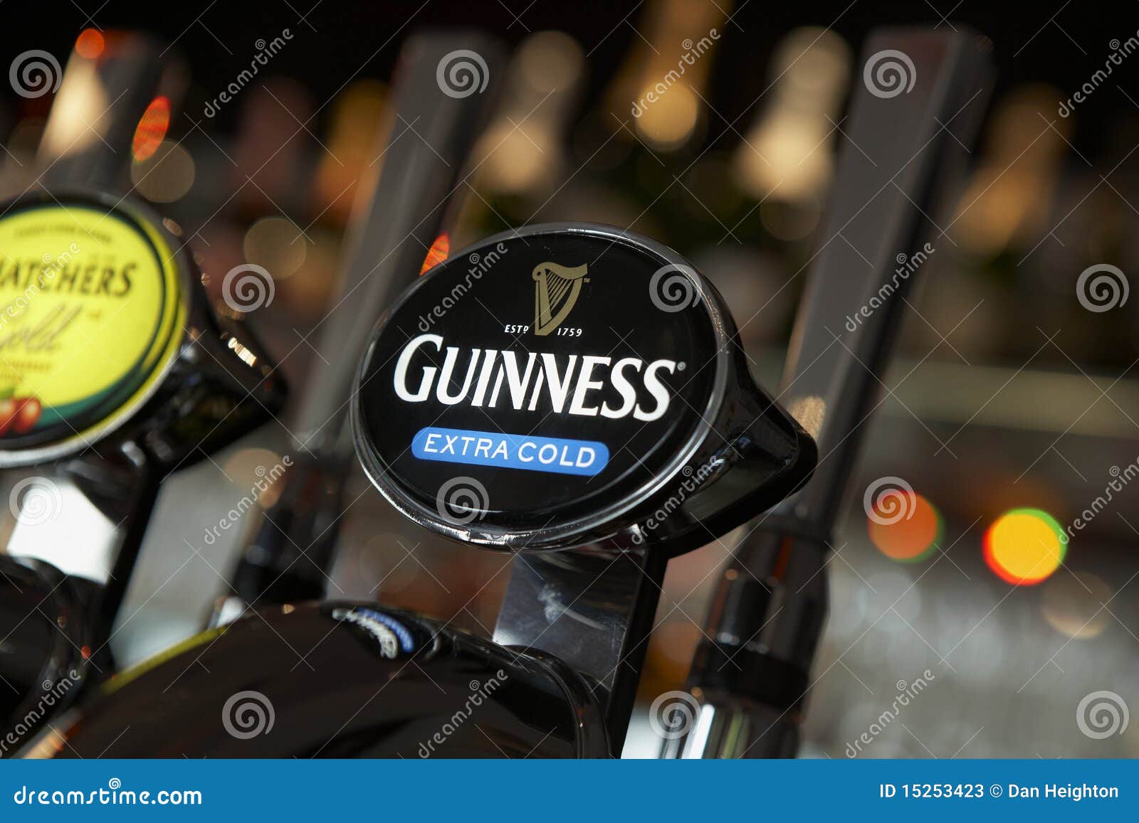 GUINNESS BEER PUMP in BAR editorial stock photo. Image of beer - 15253423