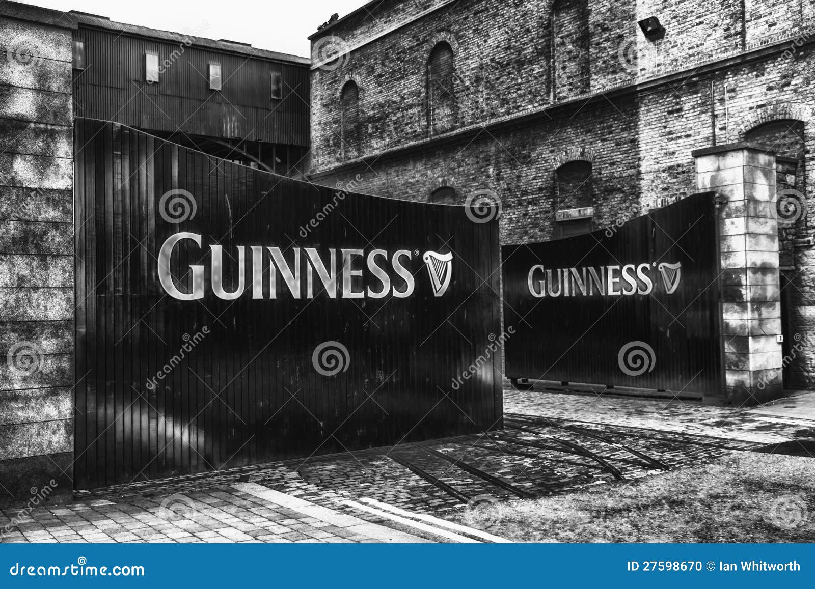 Guinness Gates B&W editorial image. Image of ireland - 27598670