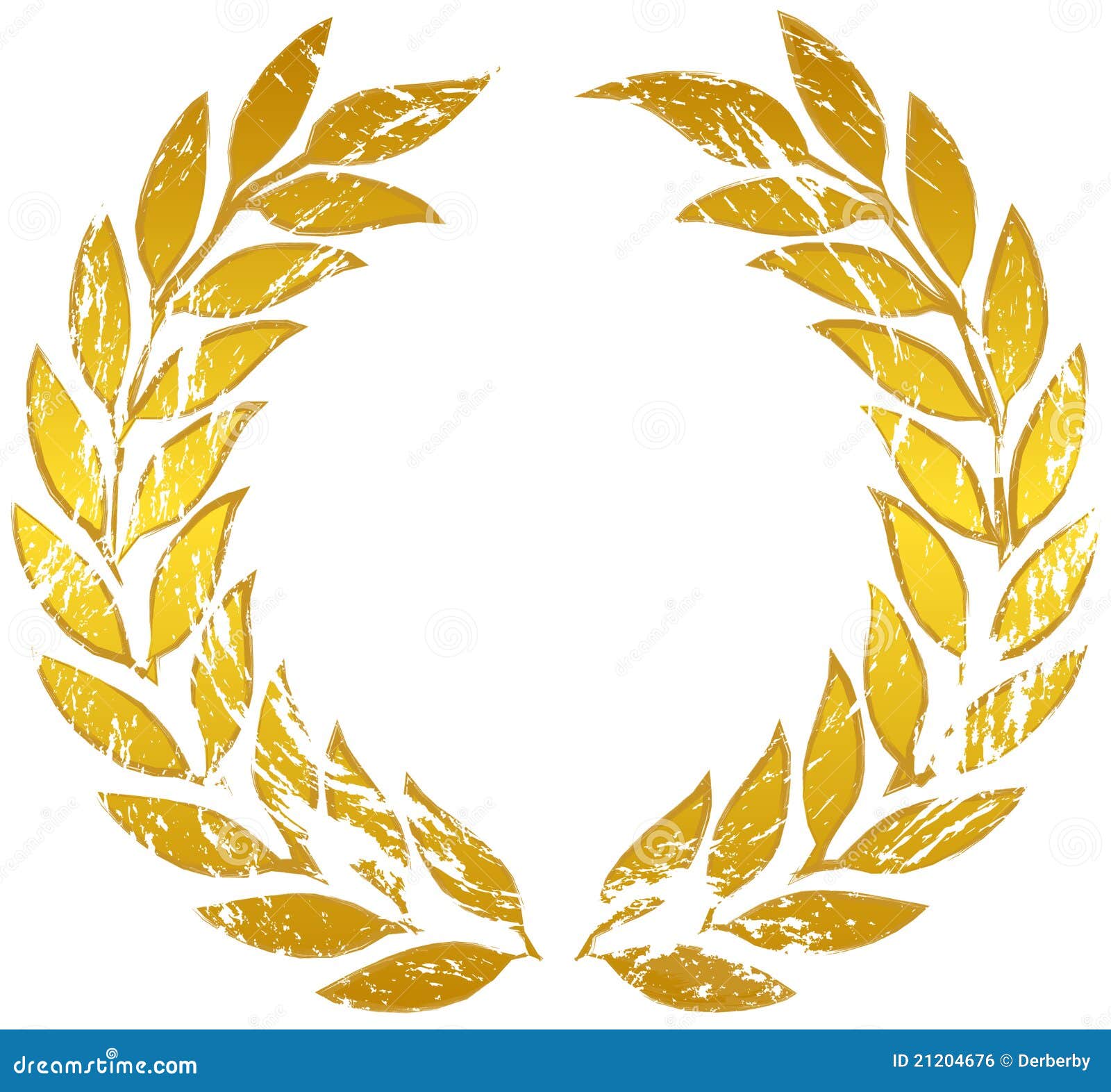 Guirlande de laurier d'or illustration de vecteur. Illustration du ...