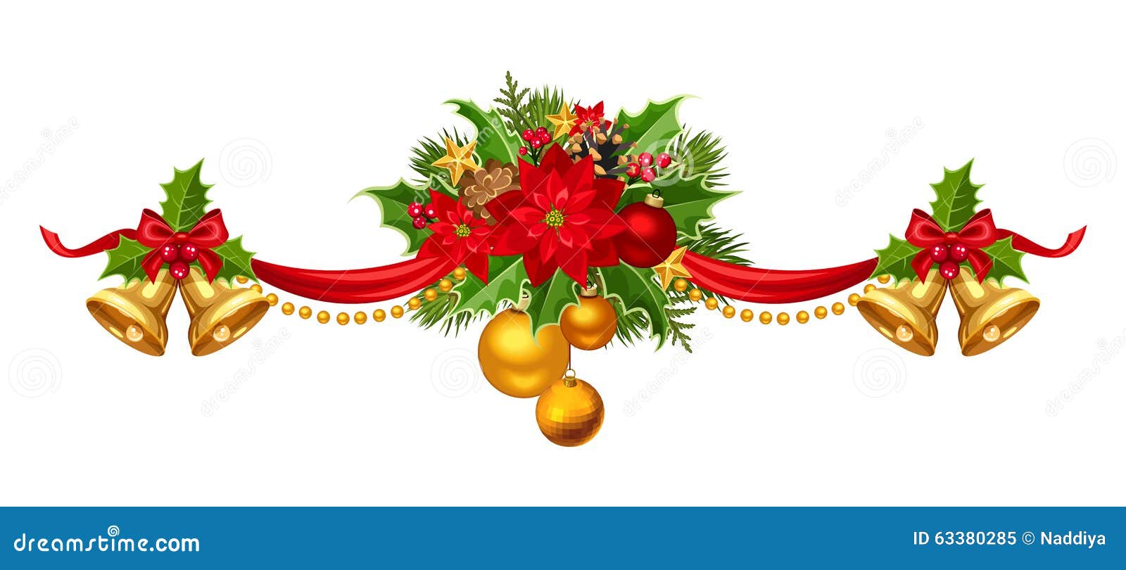 Guirnalda De La Navidad Ilustración Del Vector Ilustración del Vector ...