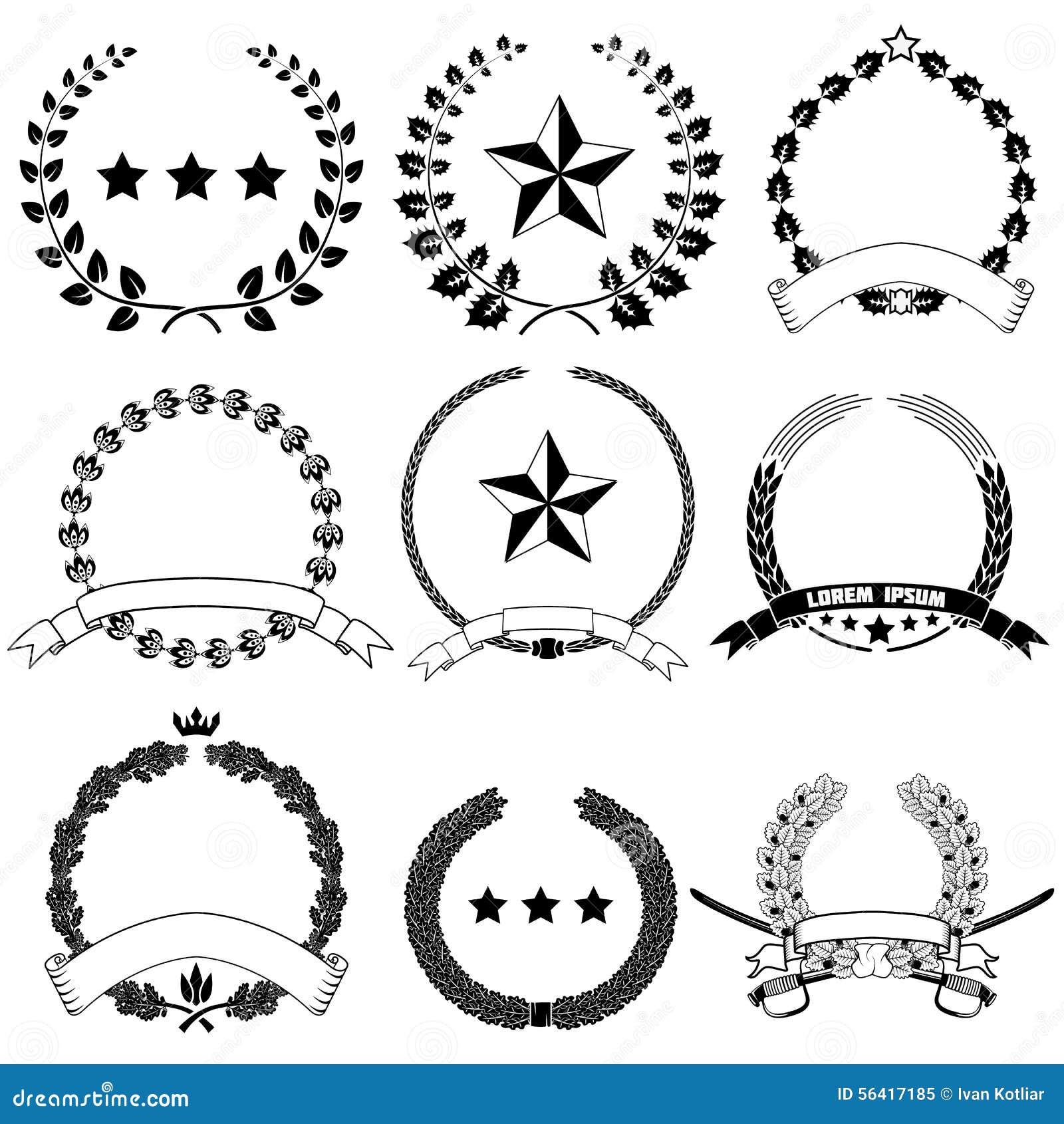 Guirnalda del vector ilustración del vector. Ilustración de conjunto ...