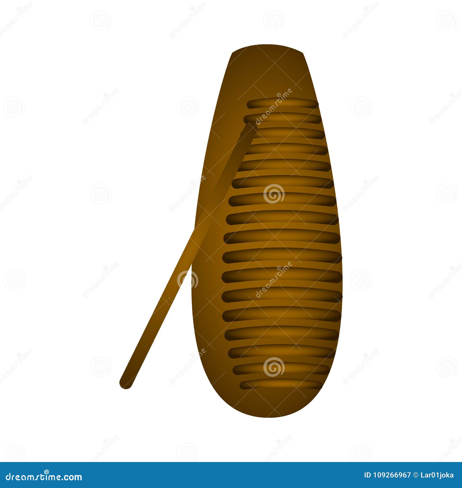 Guiro Isolado Instrumento Musical Ilustração do Vetor - Ilustração de ...