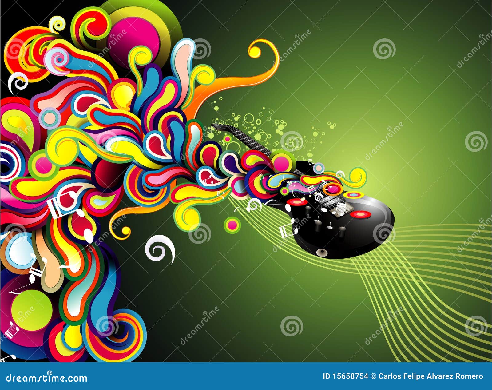 Guitar abstract stock vector. Illustration of guitar - 15658754