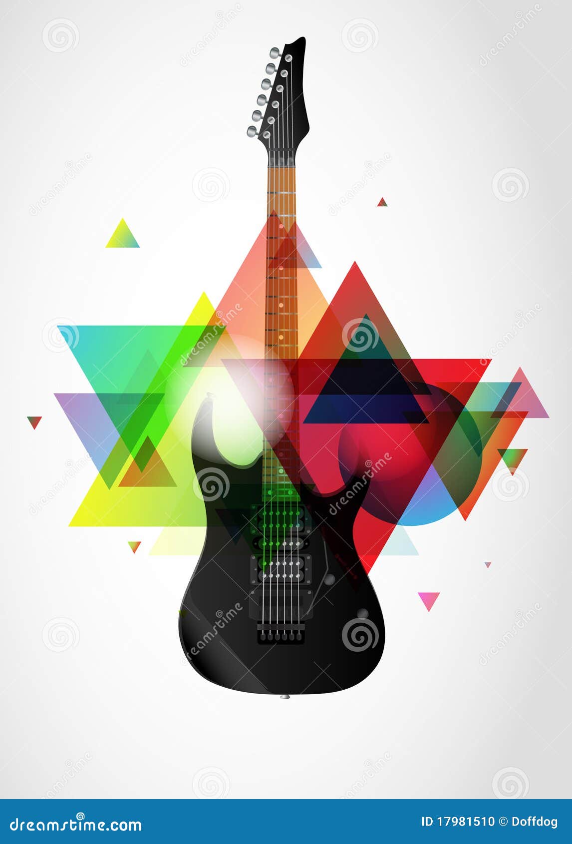 Guitar on Abstract Background Stock Vector - Illustration of instrument ...
