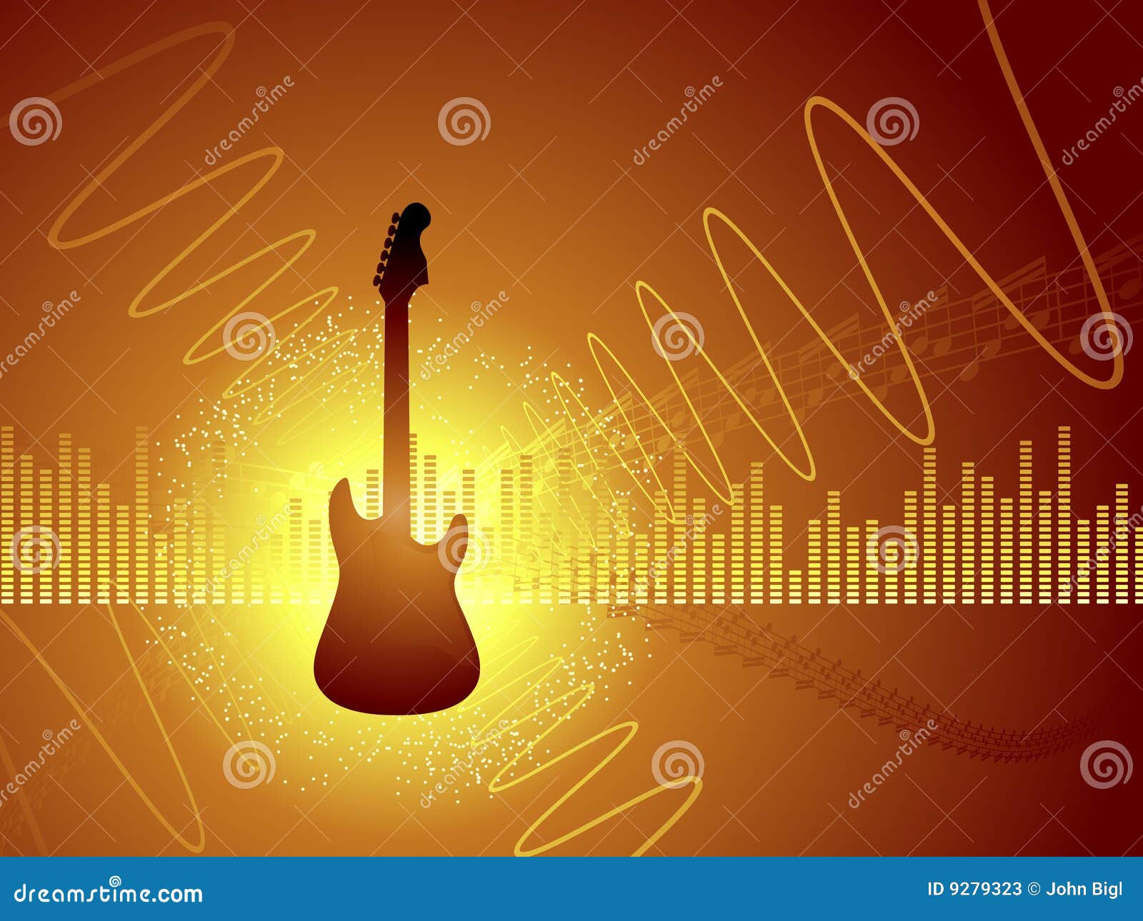 Guitar abstract background stock vector. Illustration of equalizer ...