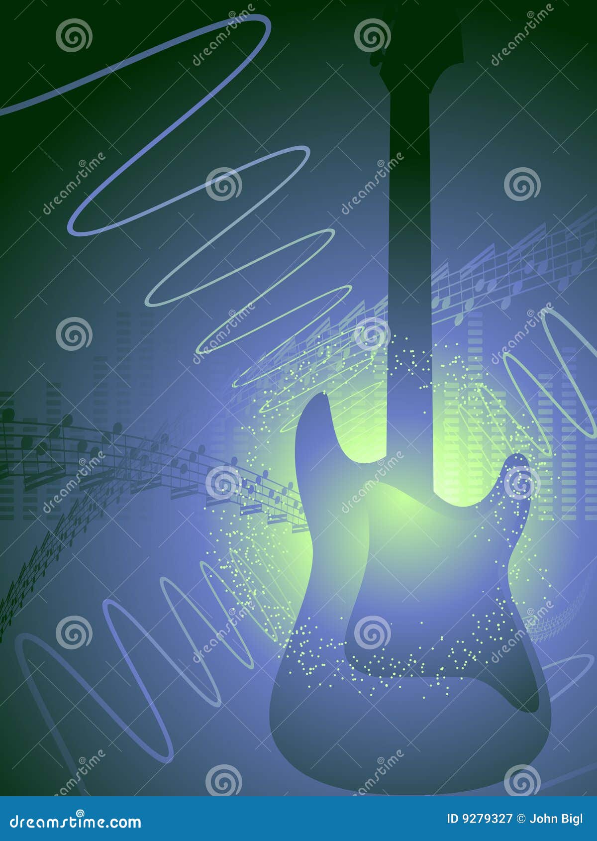 Guitar abstract background stock vector. Illustration of rock - 9279327