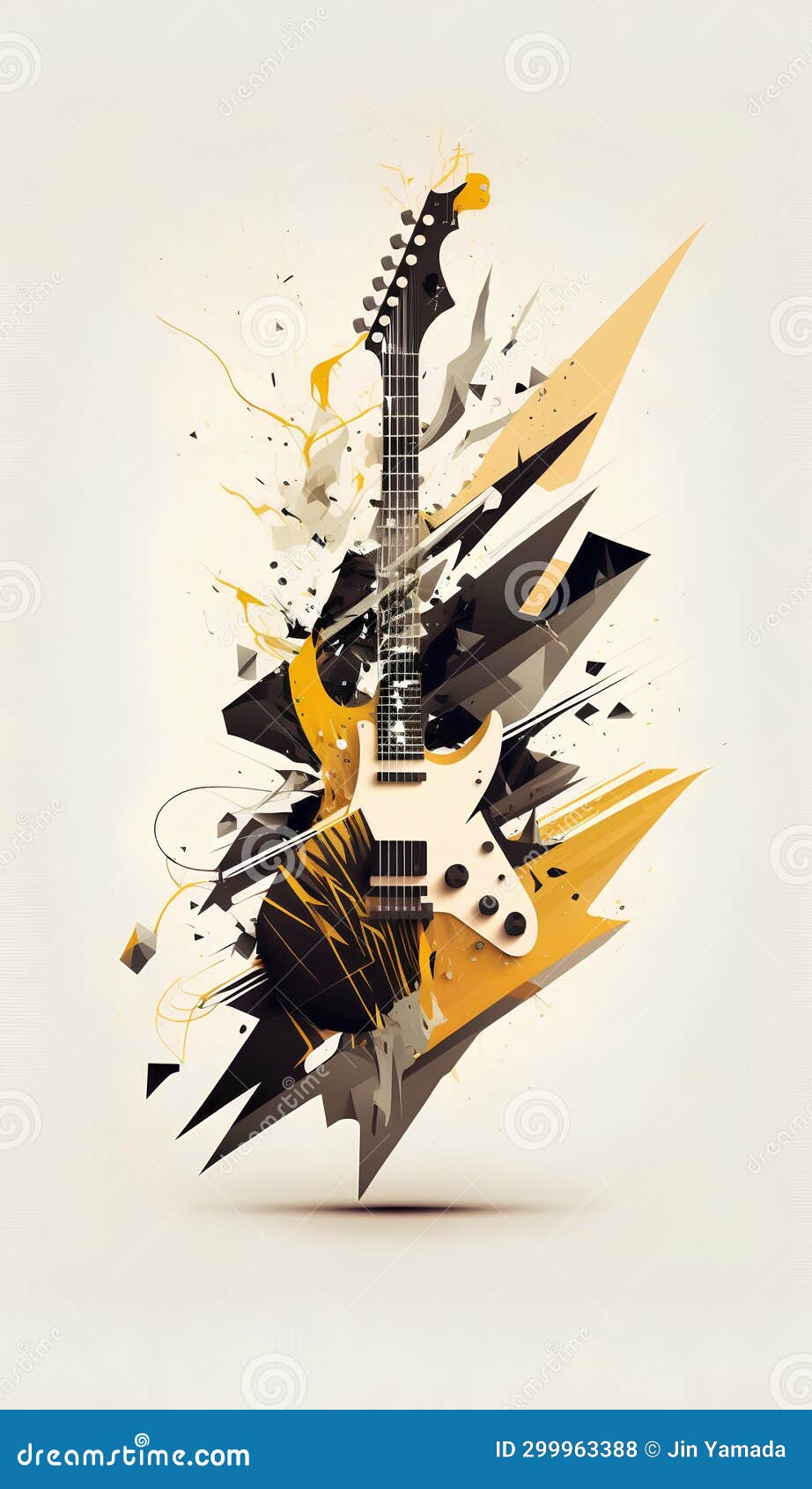 Guitar on Abstract Background. Vector Illustration. Eps 10 Stock ...