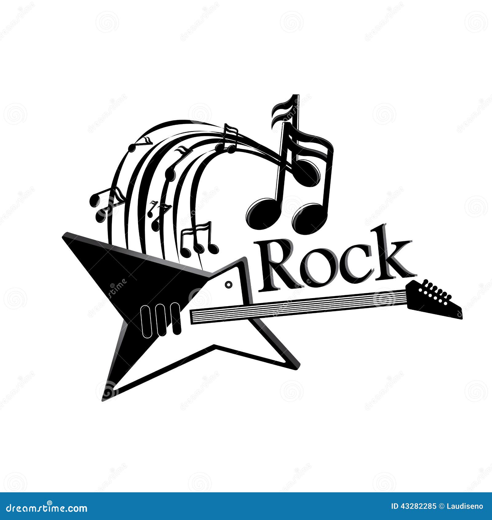 Guitar stock vector. Illustration of object, modern, abstract - 43282285