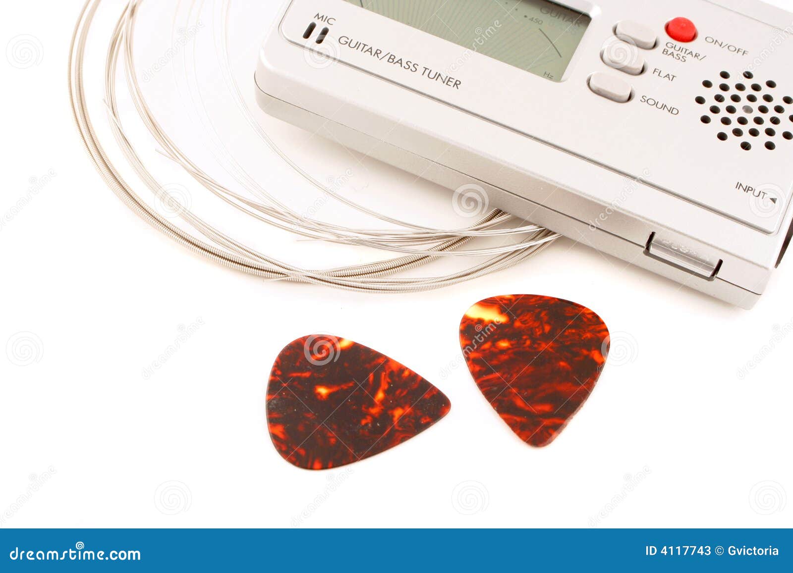 Guitar accessories stock image. Image of wires, picks - 4117743