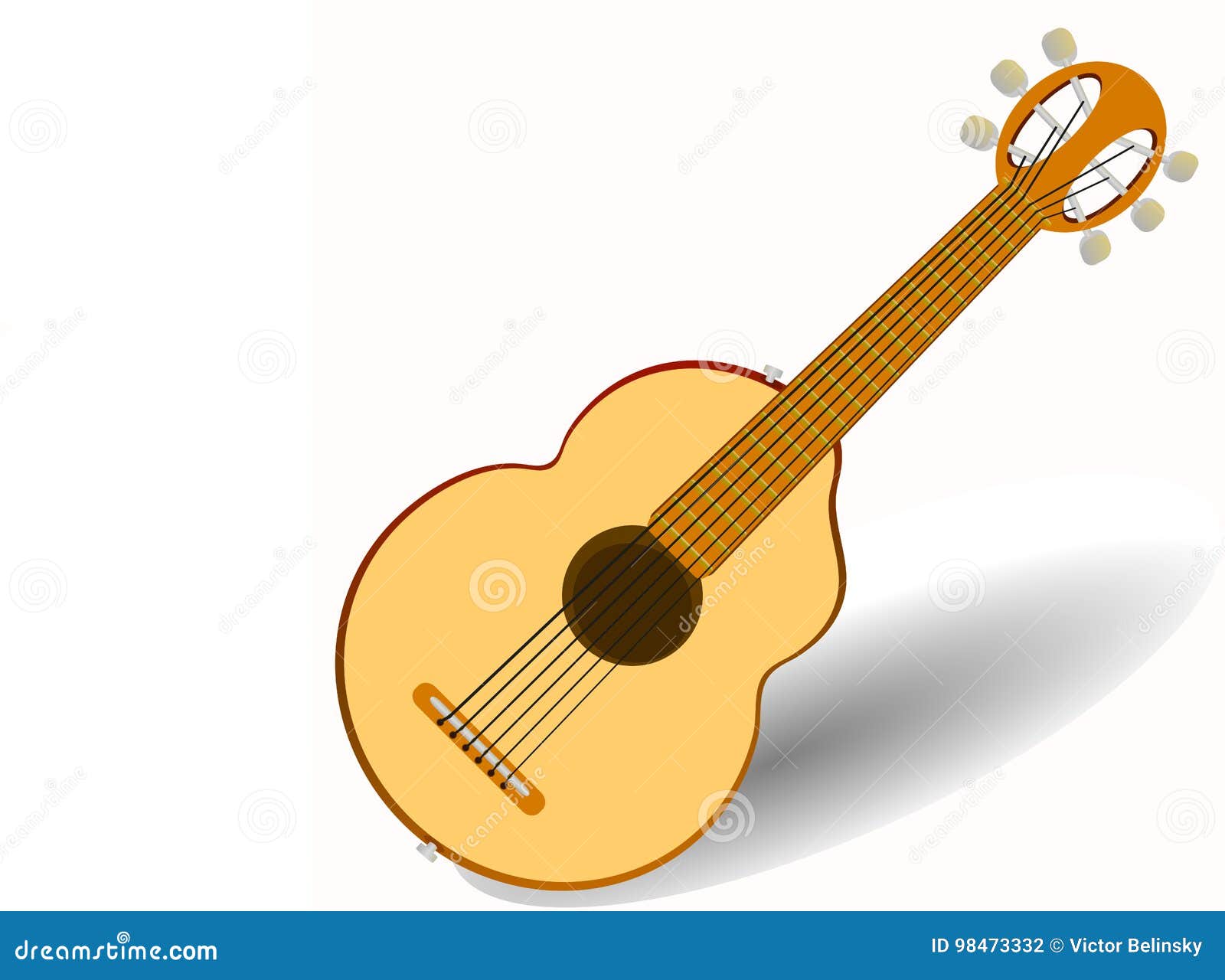 Guitar Acoustic . the Six Strings . Vector Illustration . Stock ...