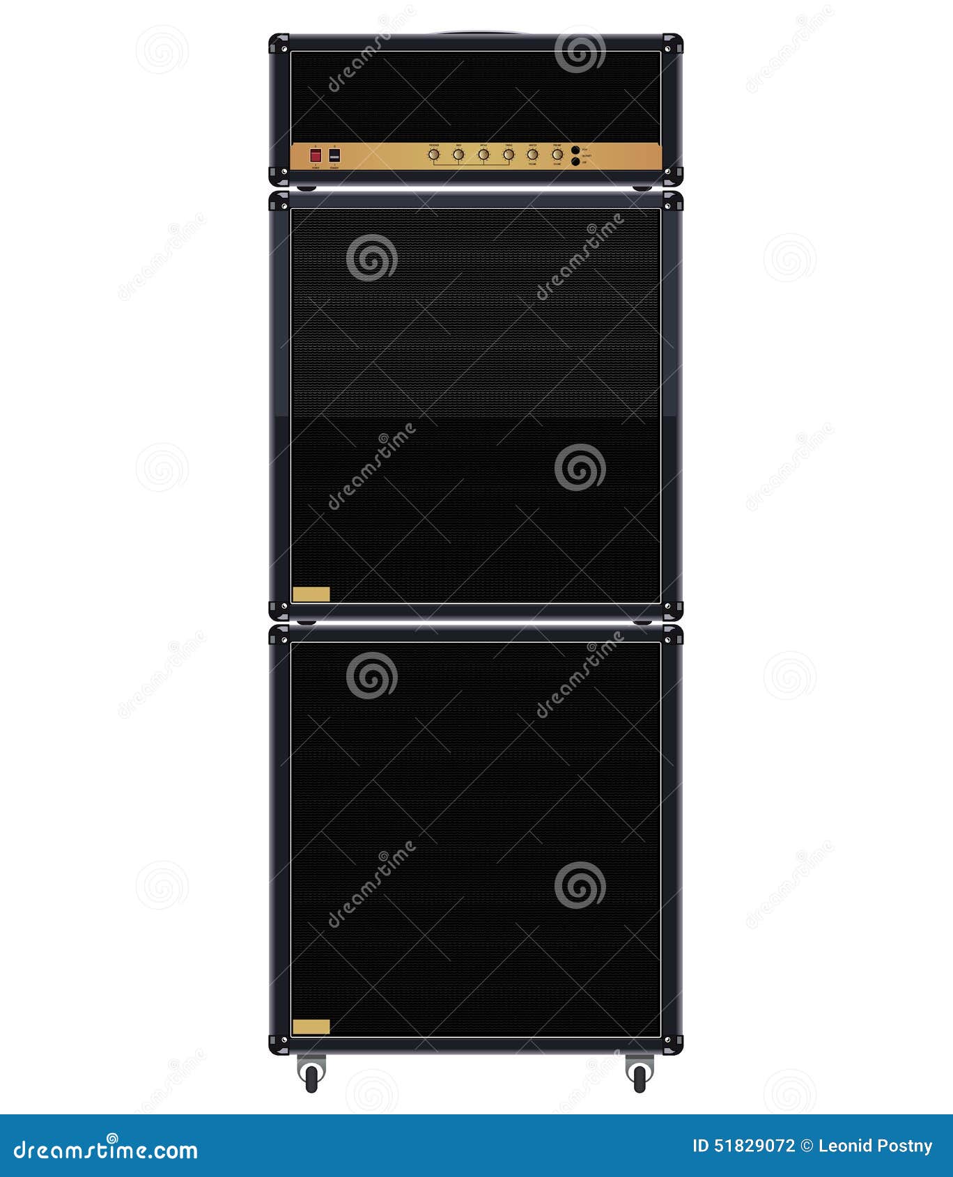 Guitar Amp stock vector. Illustration of metal, scene - 51829072