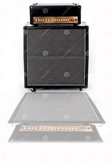 Guitar Amp Stack Reflection Stock Photo - Image of reflection, angled ...