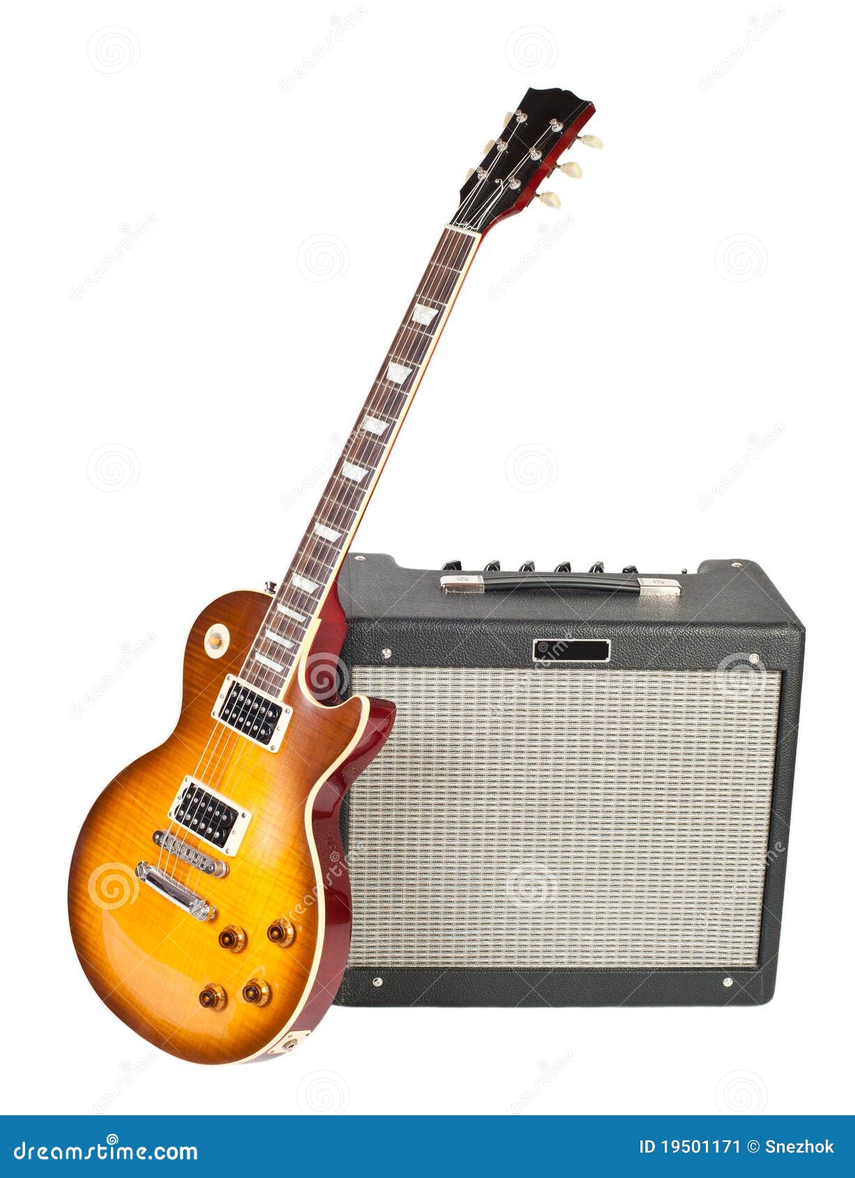 Guitar and amplifier stock image. Image of loudness, inlay - 19501171
