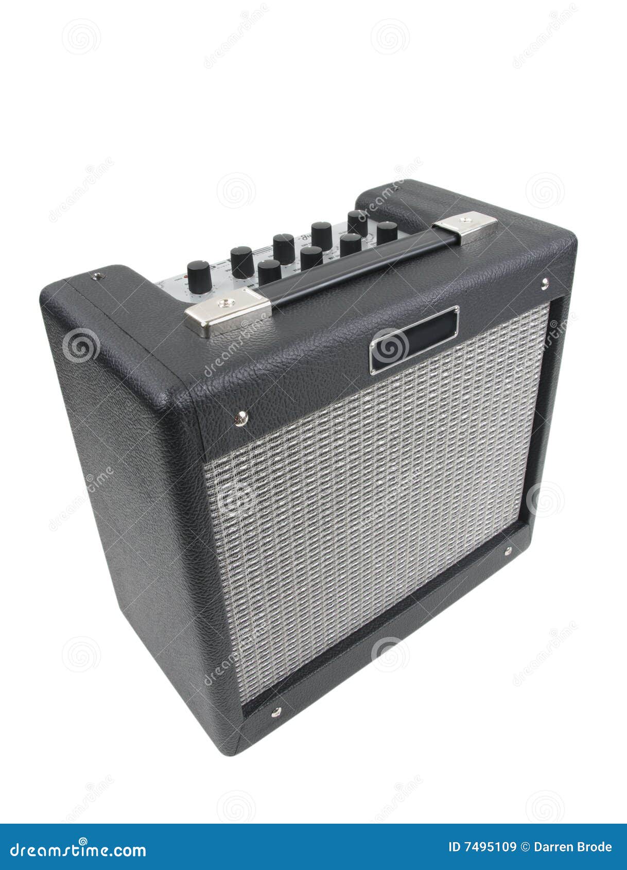 Guitar Amplifier stock image. Image of black, plug, isolated - 7495109