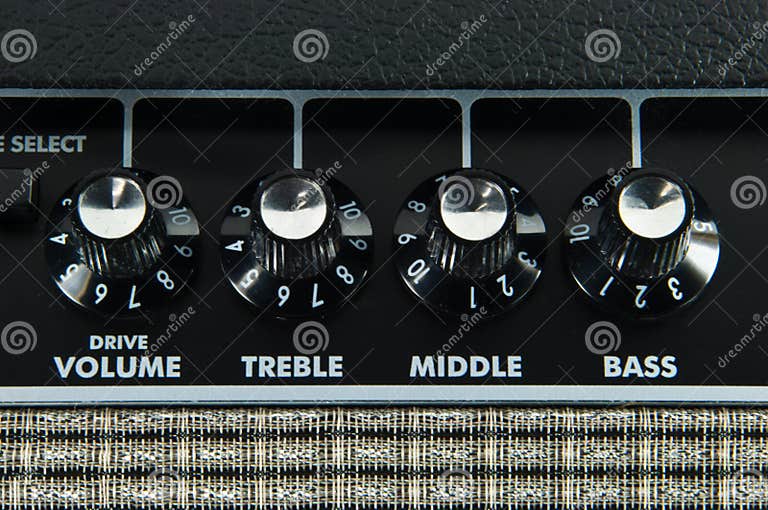 Guitar Amplifier Control Panel Stock Photo - Image of leather ...