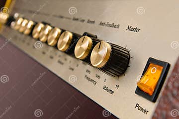 Guitar Amplifier Control Panel Stock Image - Image of distortion, metal ...