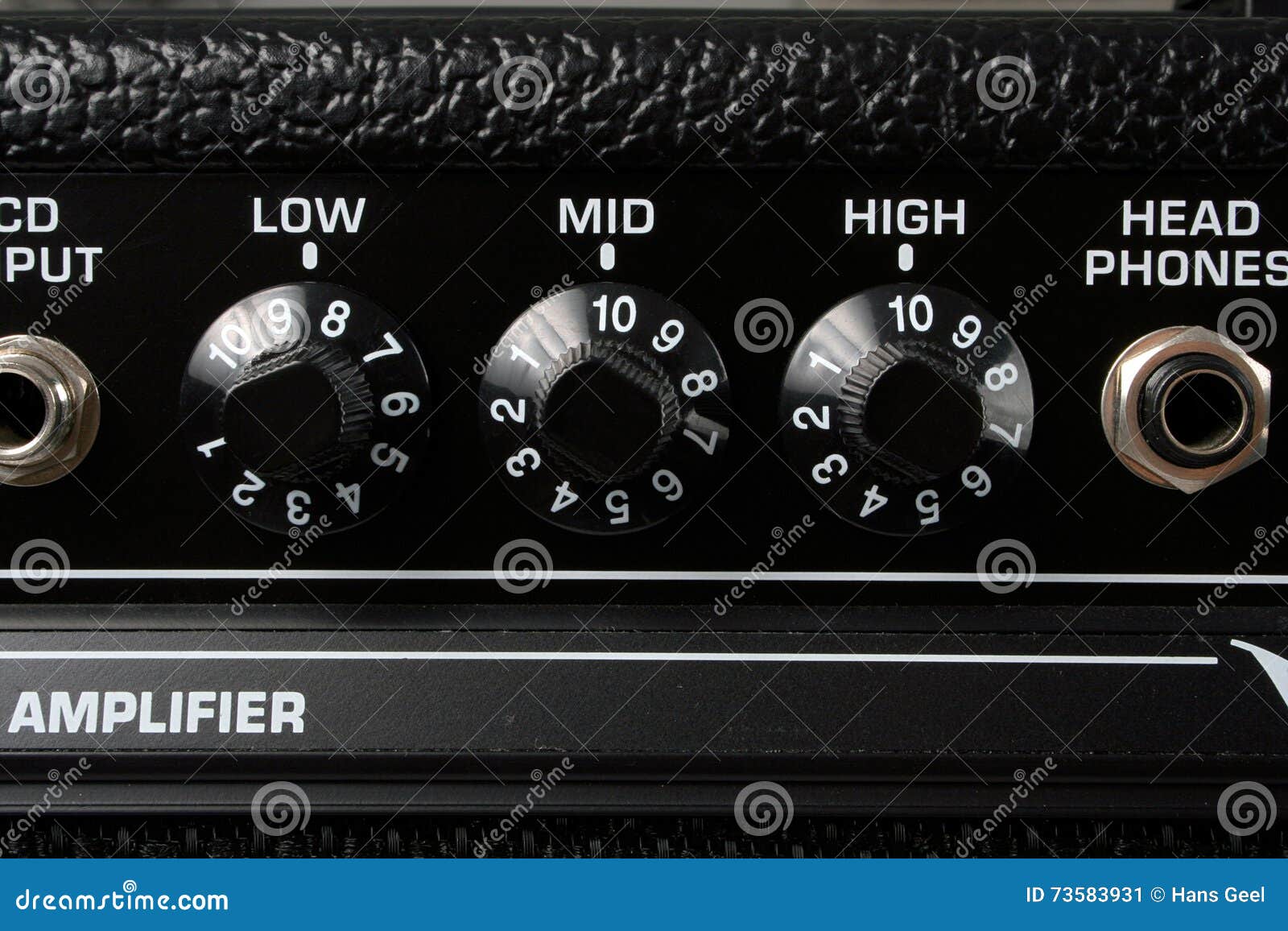 Guitar amplifier controls stock image. Image of audio - 73583931