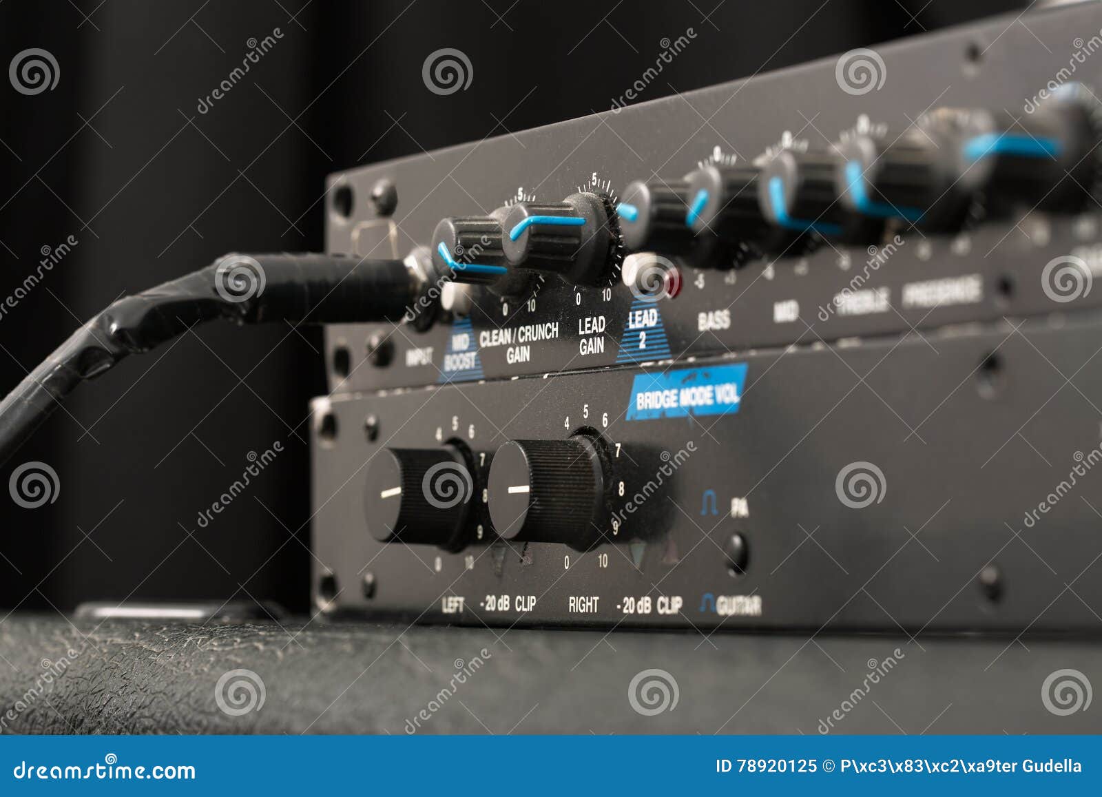 Guitar Amplifier Detail stock image. Image of concert - 78920125