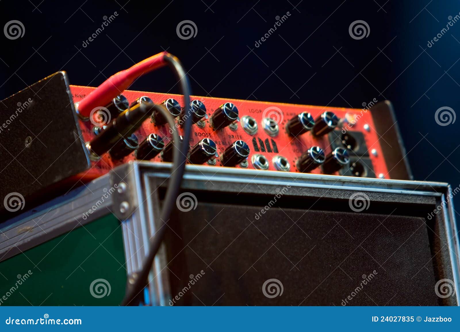 Guitar Amplifier Plugged in Stock Image - Image of music, gain: 24027835