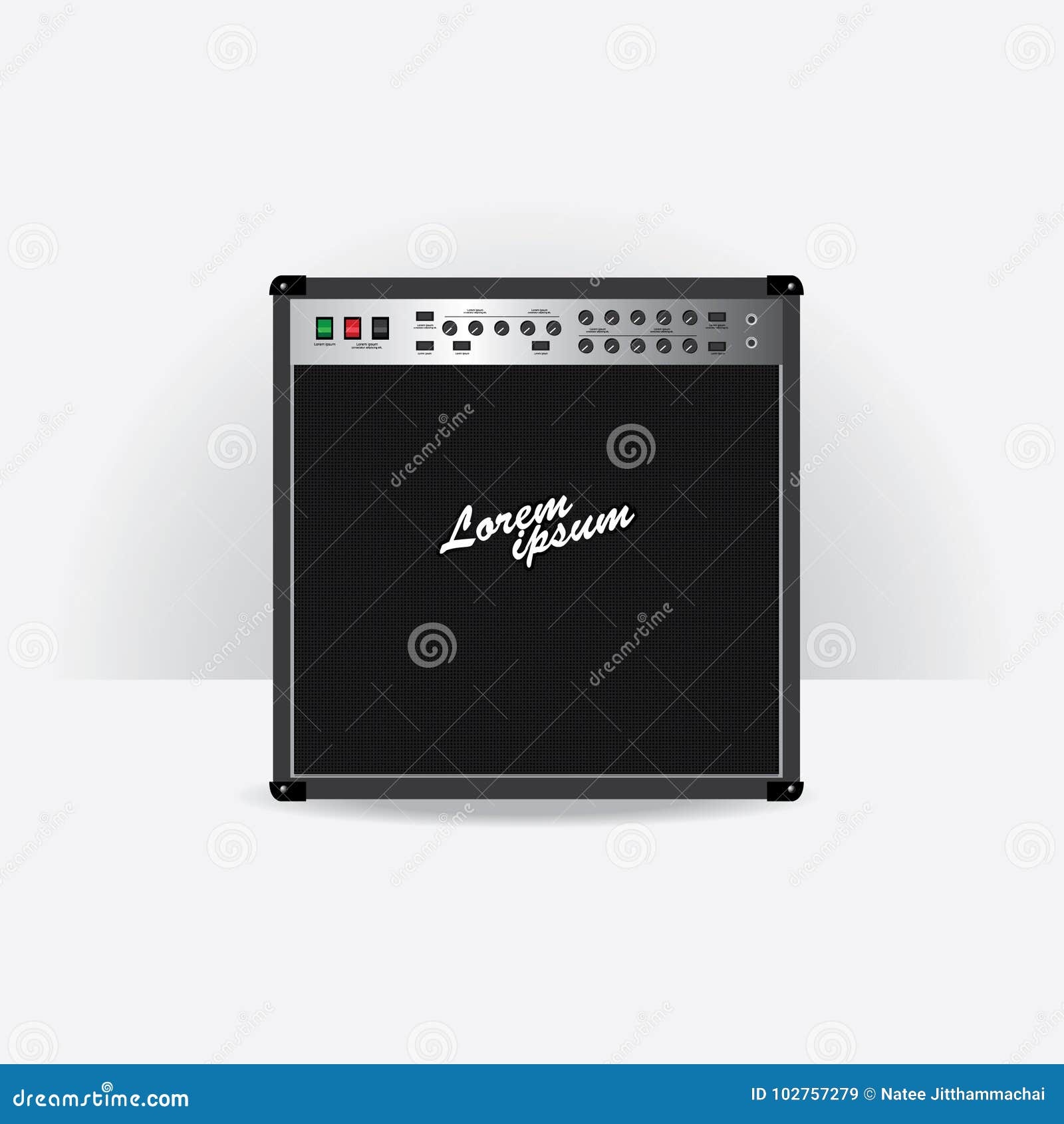 Guitar Amplifier Vector Illustration Stock Vector - Illustration of ...