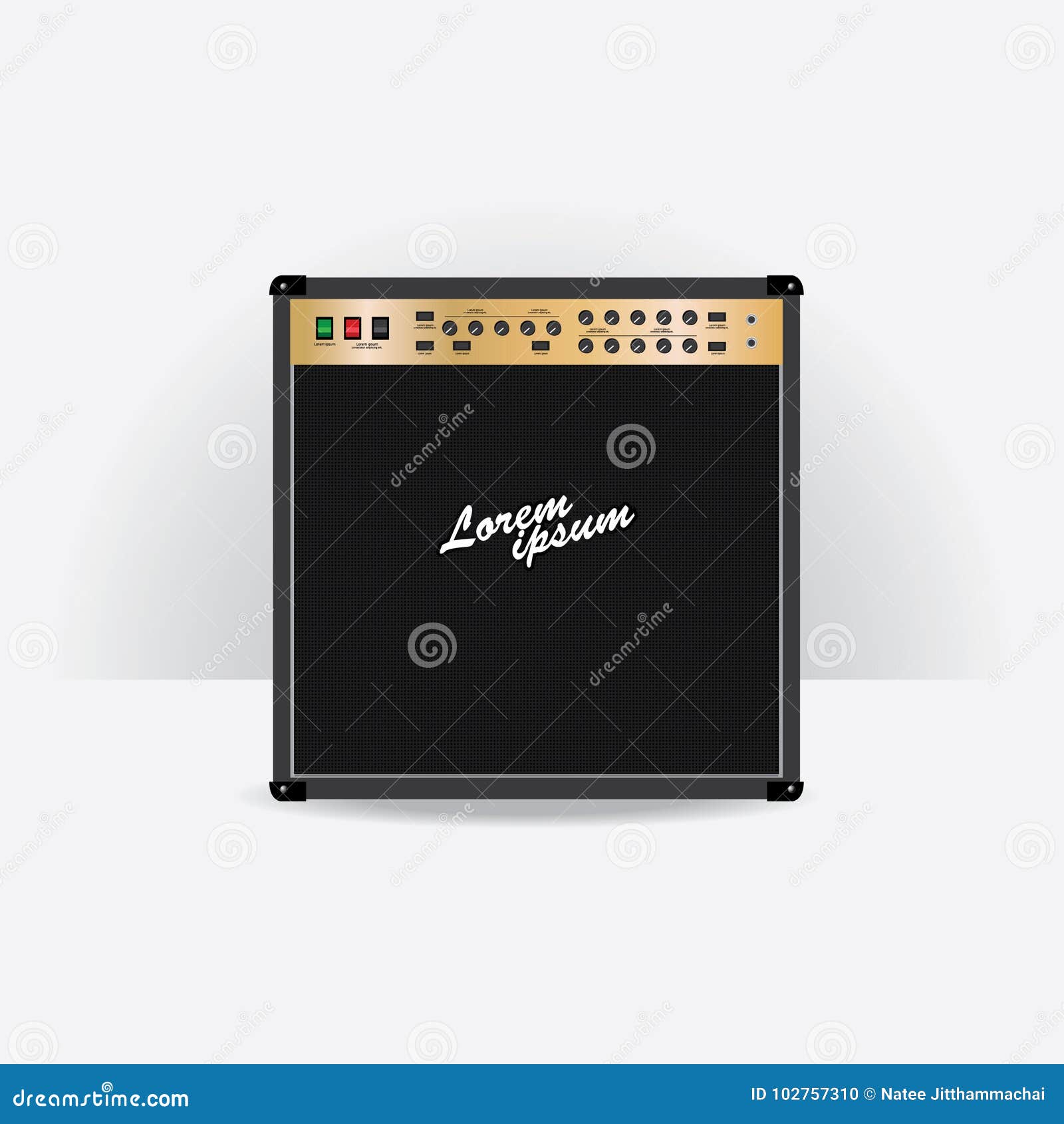 Guitar Amplifier Vector Illustration Stock Vector - Illustration of ...