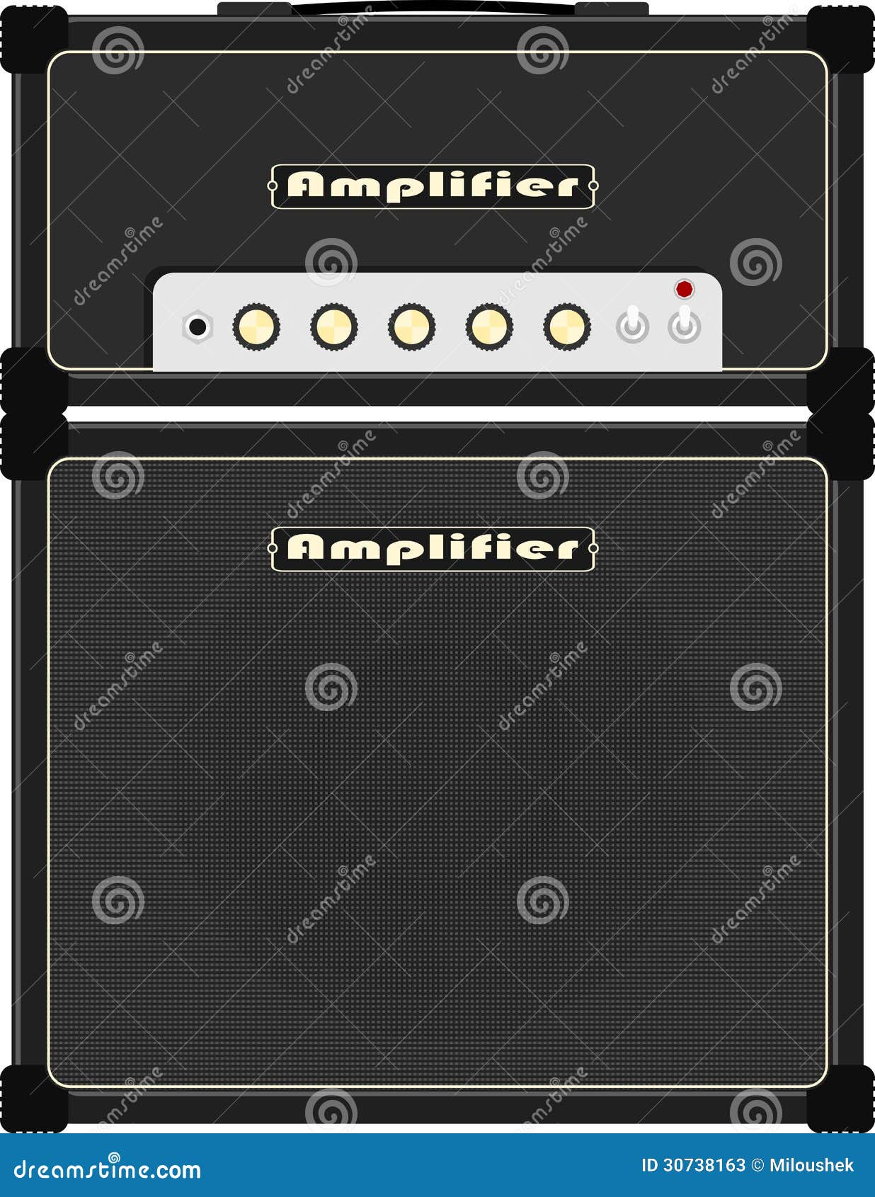 Guitar amplifier stock vector. Illustration of speaker - 30738163