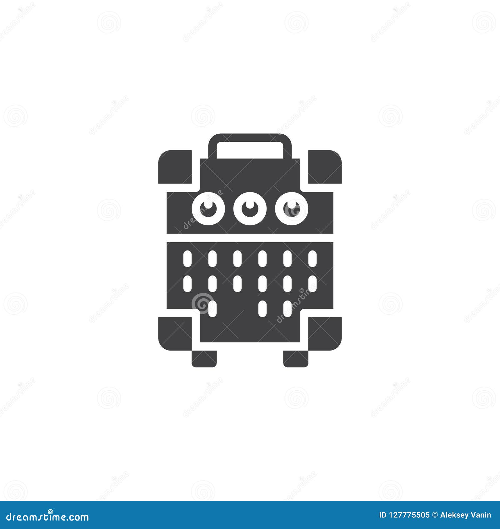 Guitar Amplifier Vector Icon Stock Vector - Illustration of solid ...