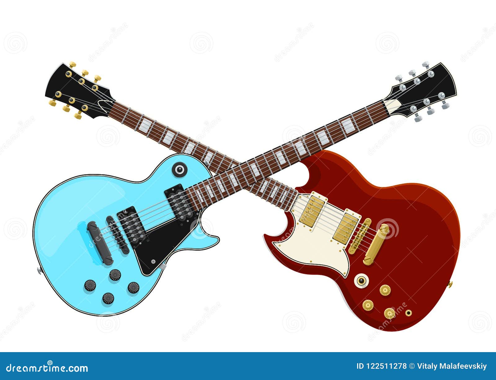 Two Guitars Crossed Stock Illustrations – 34 Two Guitars Crossed Stock ...