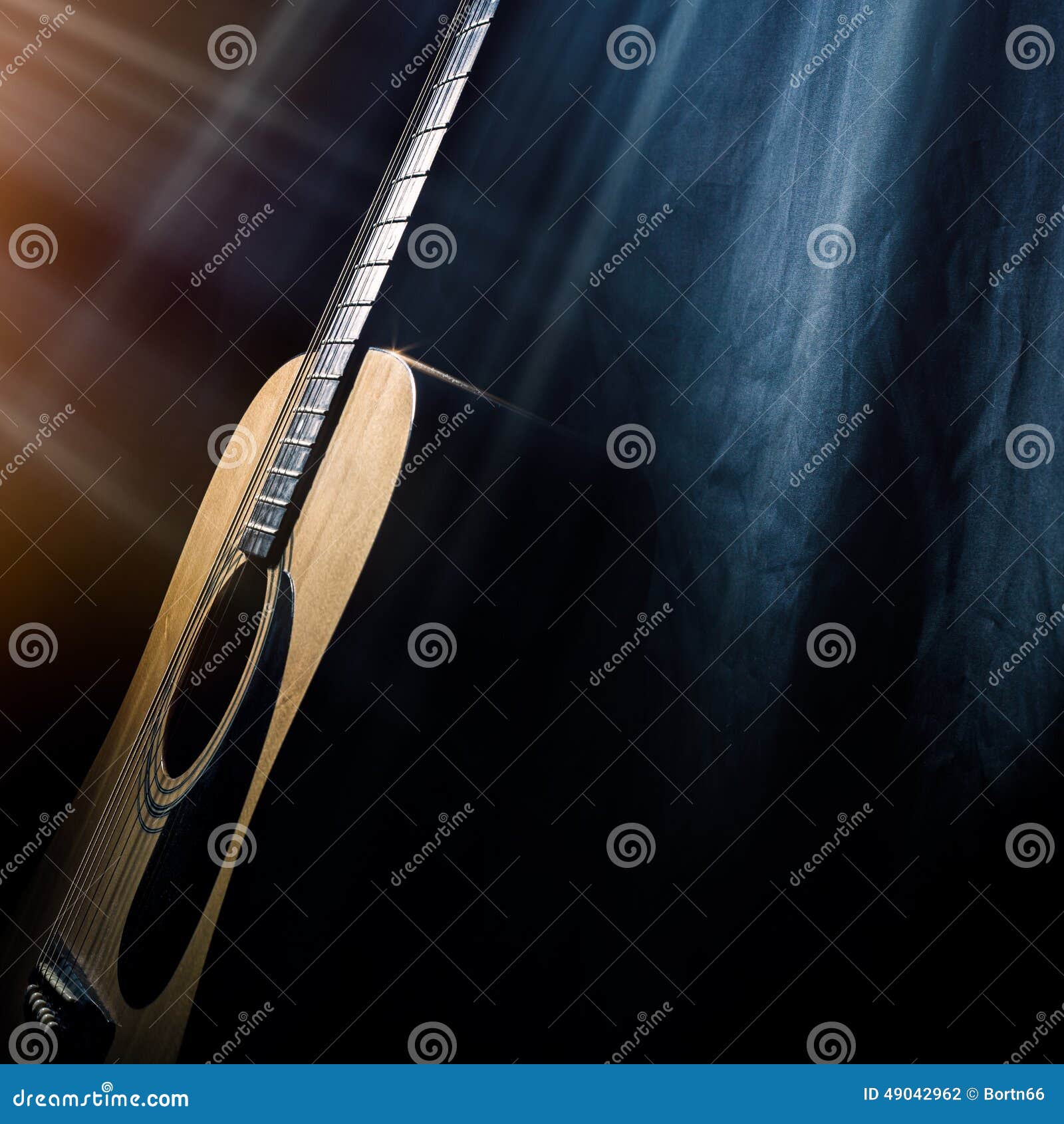 Guitar on a Black Background Stock Photo - Image of object, instrument ...