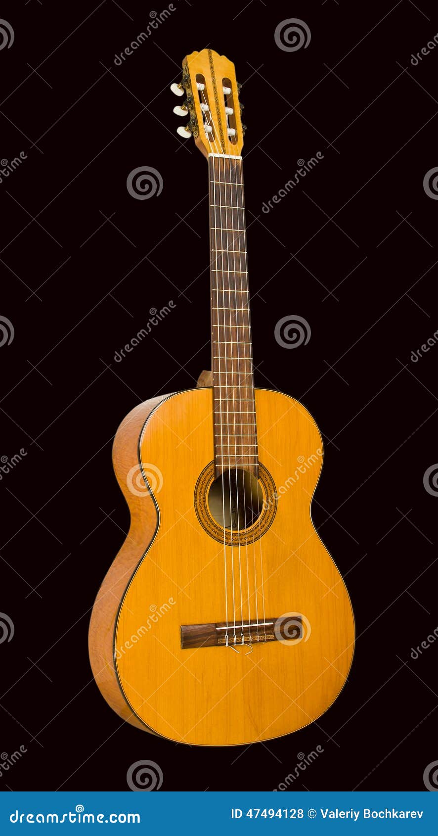 Guitar on a Black Background Stock Photo - Image of wood, black: 47494128