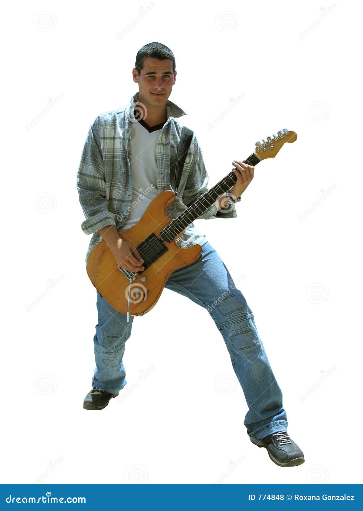 Guitar Boy - with Clipping Path Stock Photo - Image of electric, happy ...