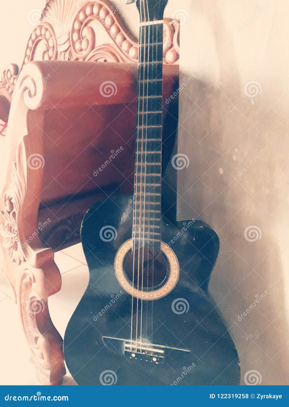 Guitar stock photo. Image of strings, nostalgia, leftout - 122319258
