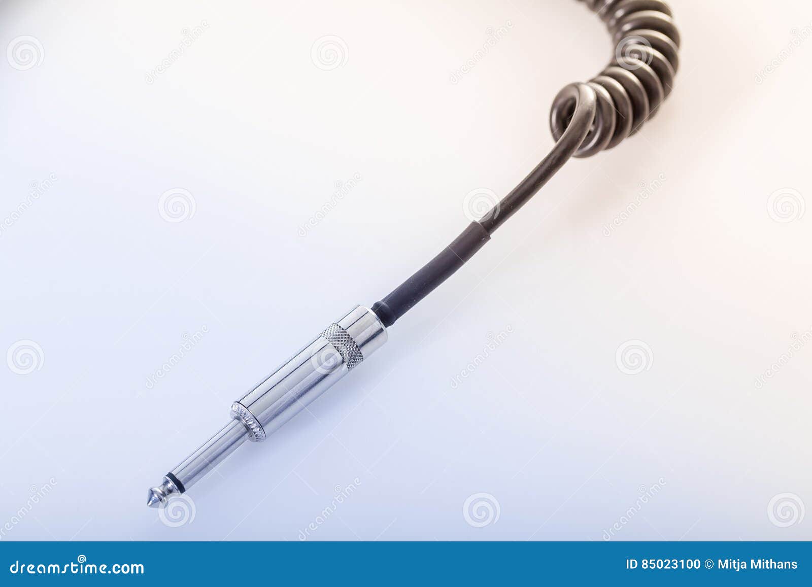 Guitar cable jack stock photo. Image of jack, electronics - 85023100