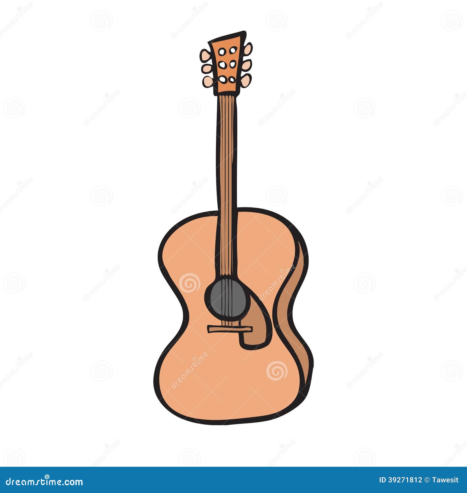 Guitar stock illustration. Illustration of sketch, music - 39271812