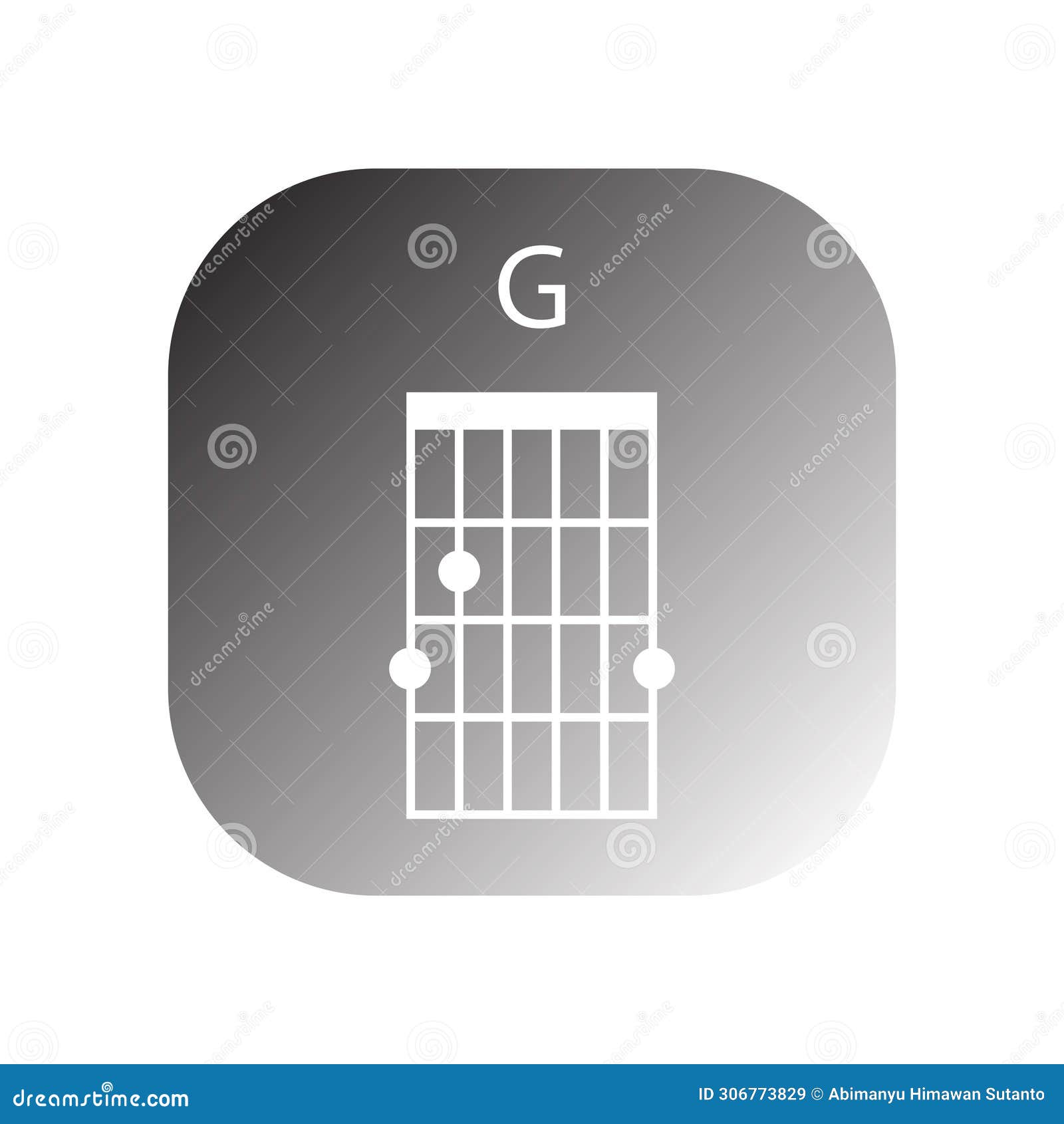 Guitar chord icon vector stock vector. Illustration of logo - 306773829