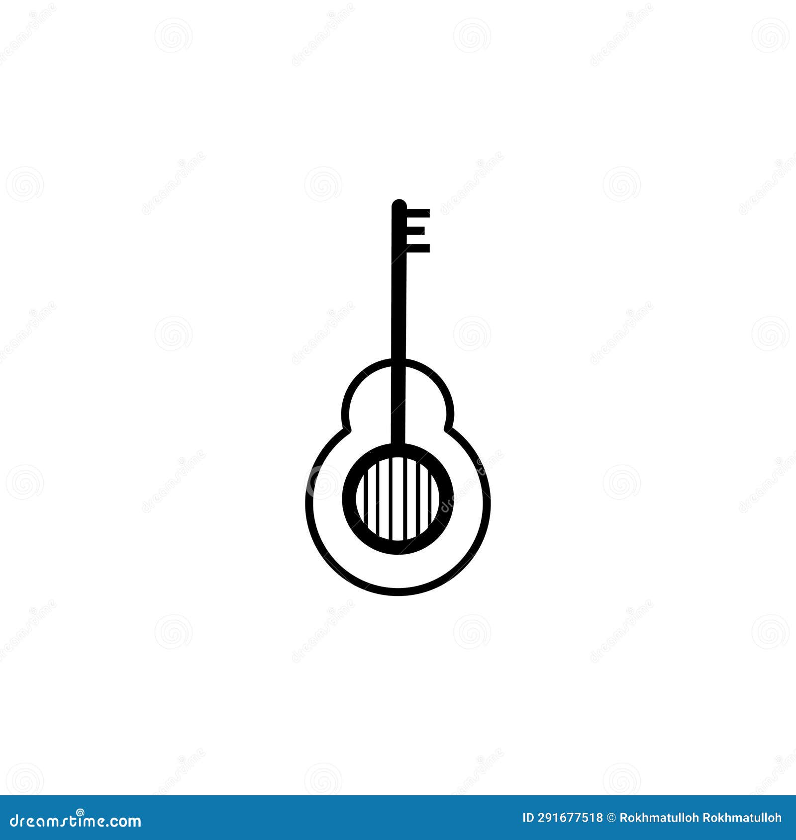 Guitar Chord Logo Design, Abstract Black and White Vector Illustration ...