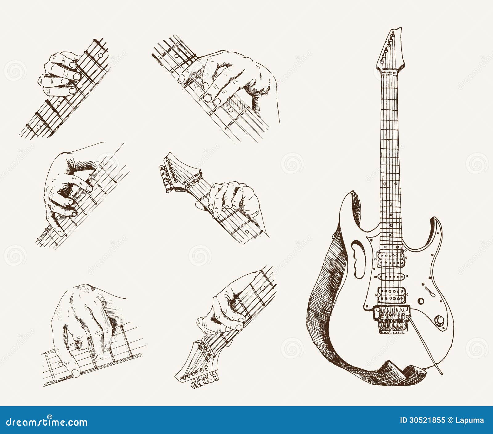 Guitar and chords stock vector. Illustration of progress - 30521855
