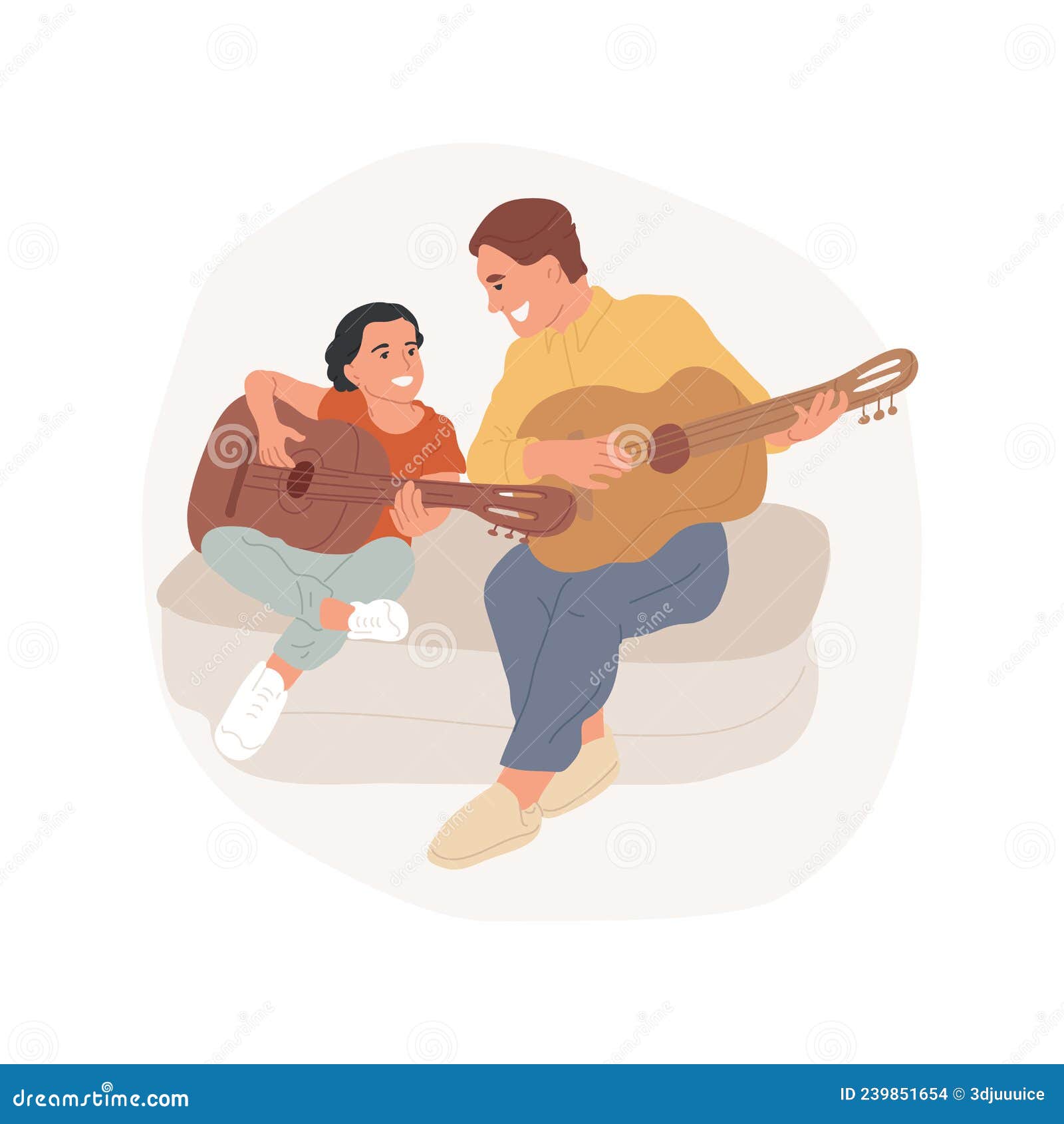 Guitar Class Abstract Concept Vector Illustration. Stock Vector ...