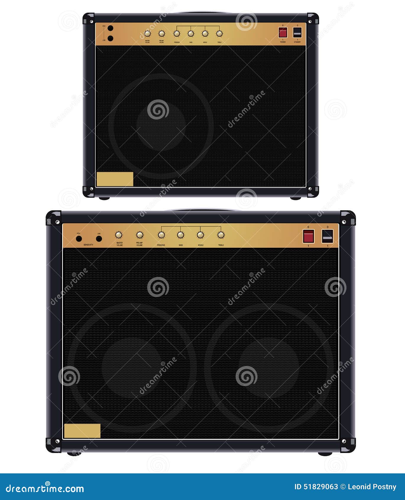 Guitar combo amp stock vector. Illustration of scene - 51829063