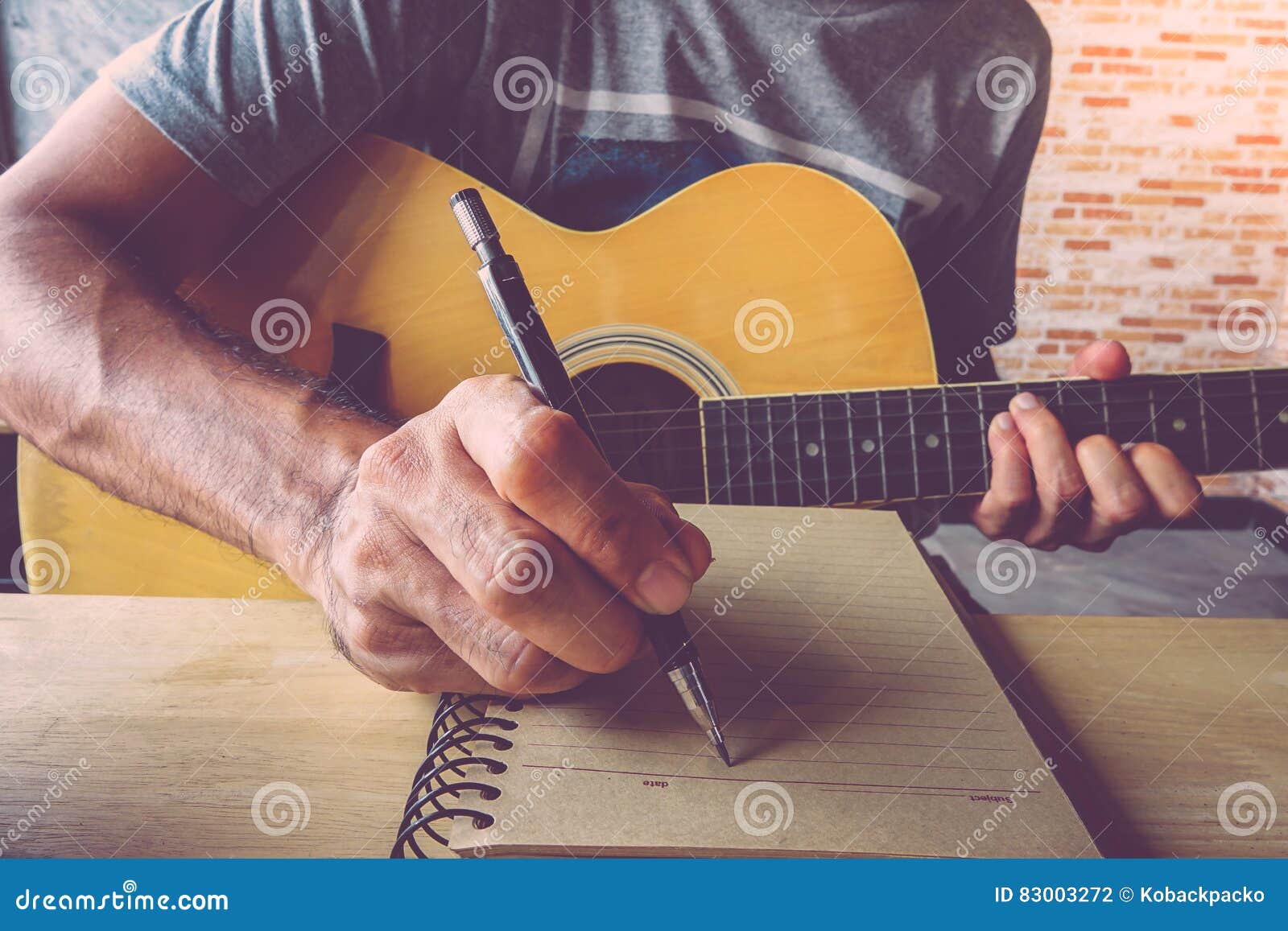 Guitar composion stock photo. Image of melody, inspiration - 83003272