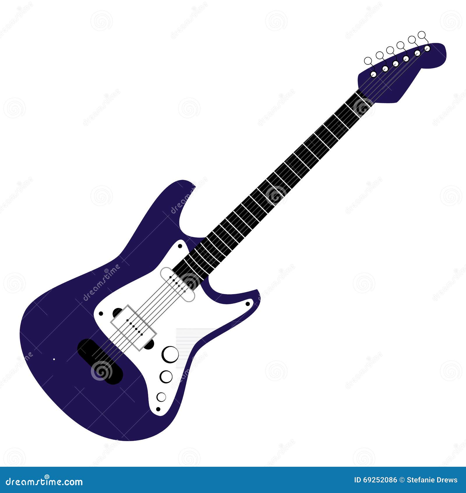 Guitar stock vector. Illustration of floral, party, musical - 69252086