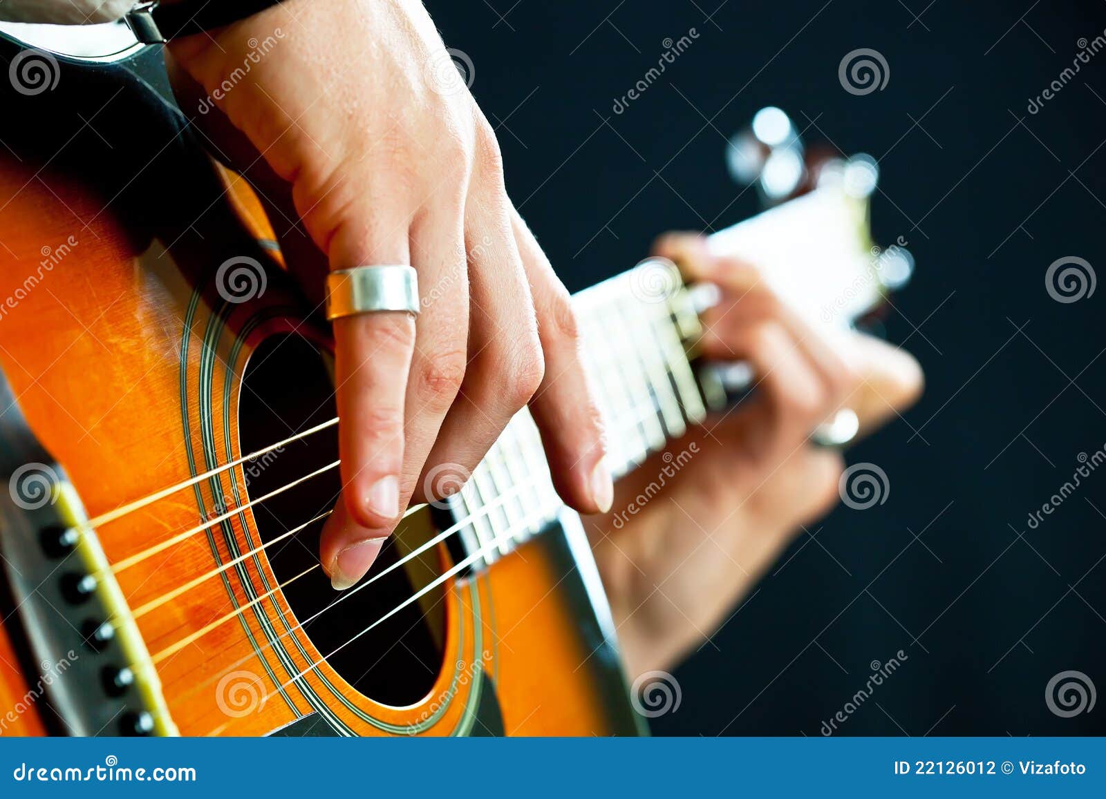 The Guitar In The Hands Of The Guitarist Stock Photography - Image ...