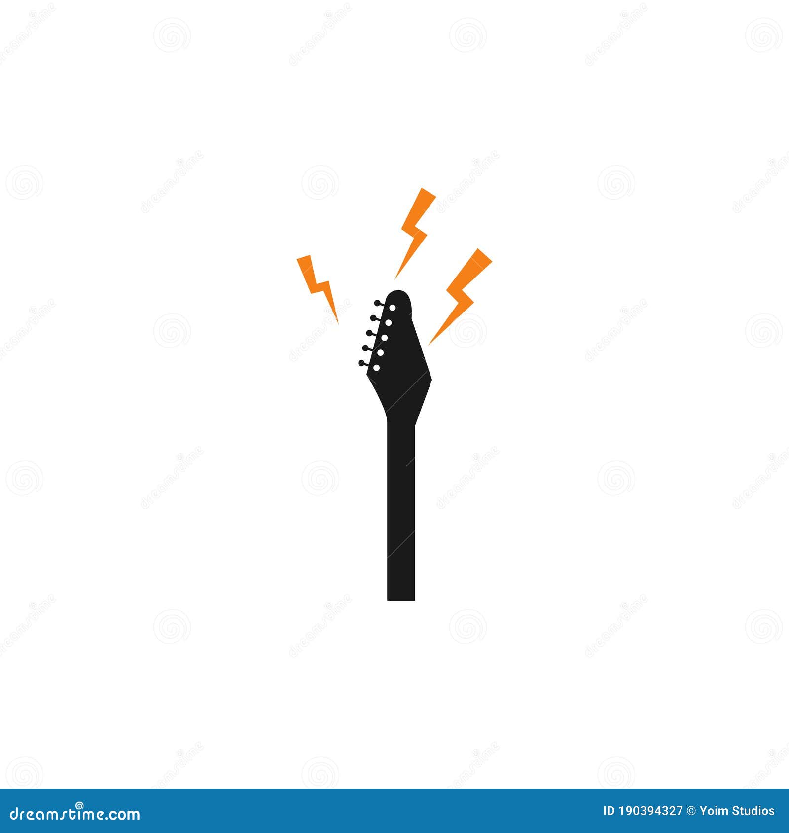 Guitar Head Vector Design Illustration Stock Vector - Illustration of ...