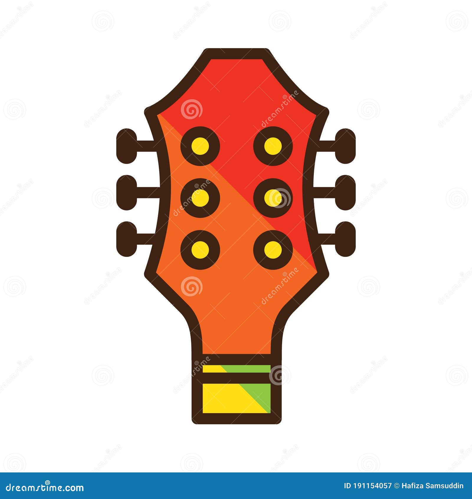 Guitar Head. Vector Illustration Decorative Design Stock Vector ...